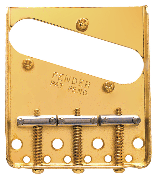 3-Saddle American Vintage Telecaster® Bridge Assembly (Gold) – Fender