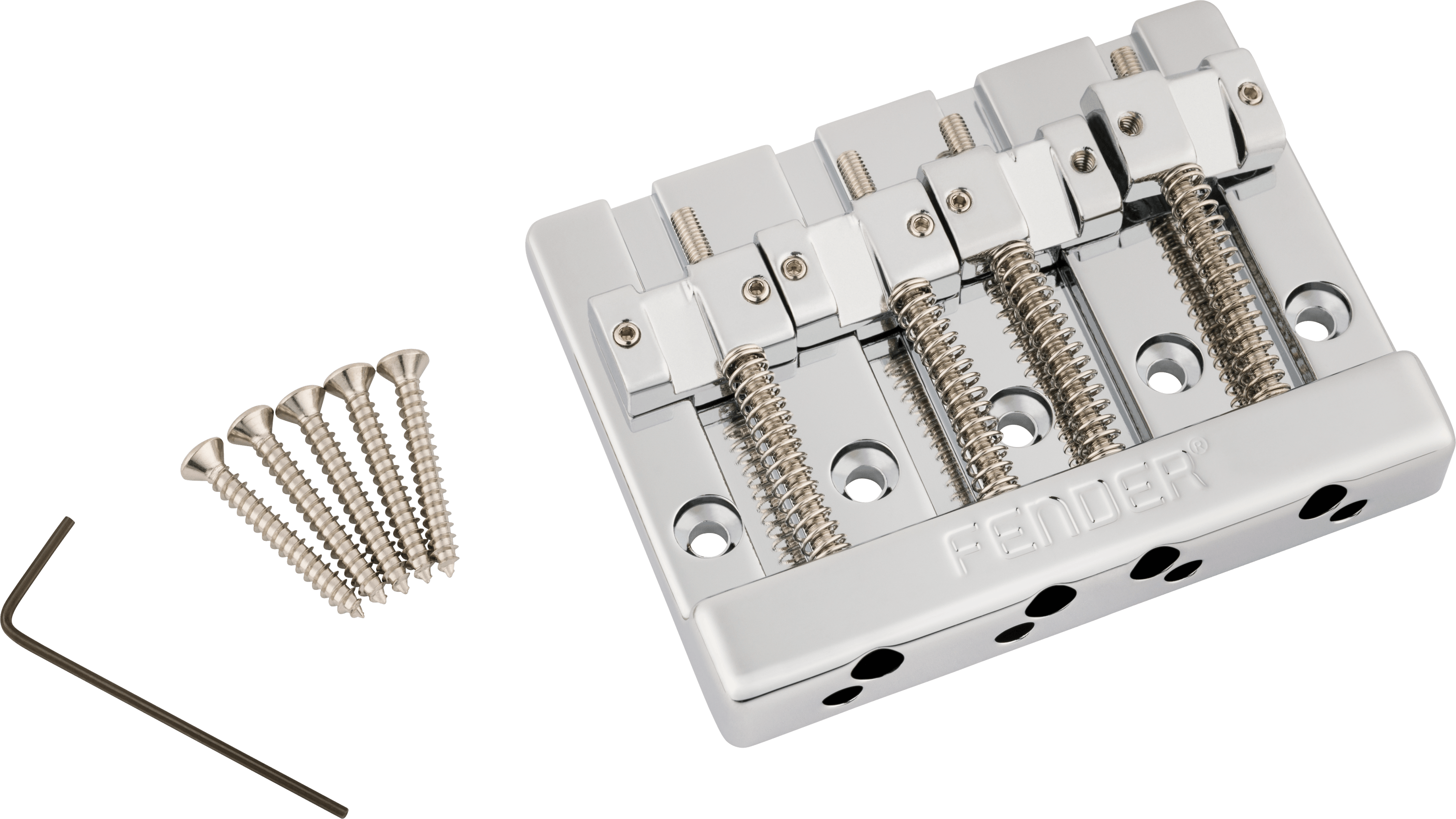 Fender® HiMass™ 4-String Bass Bridge Assembly With Zinc Saddles