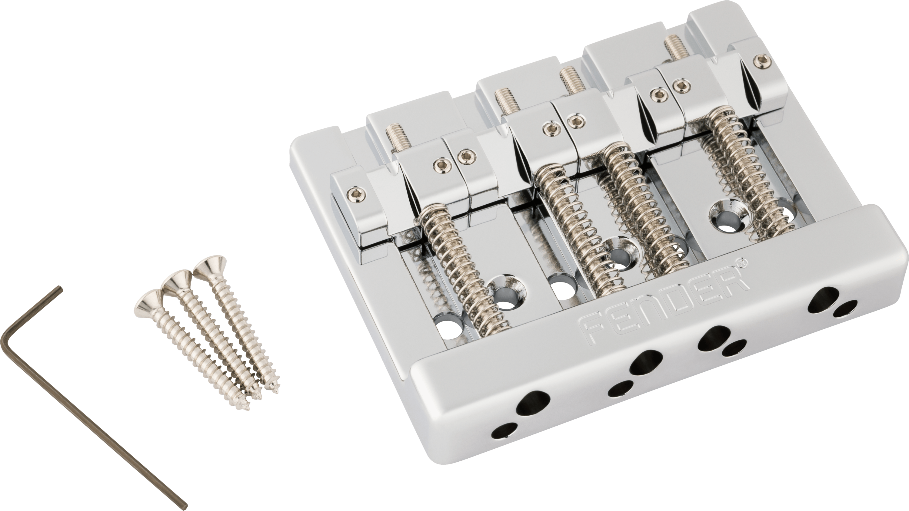 Fender® HiMass™ String-Through 4-String Bass Bridge Assembly With Bras